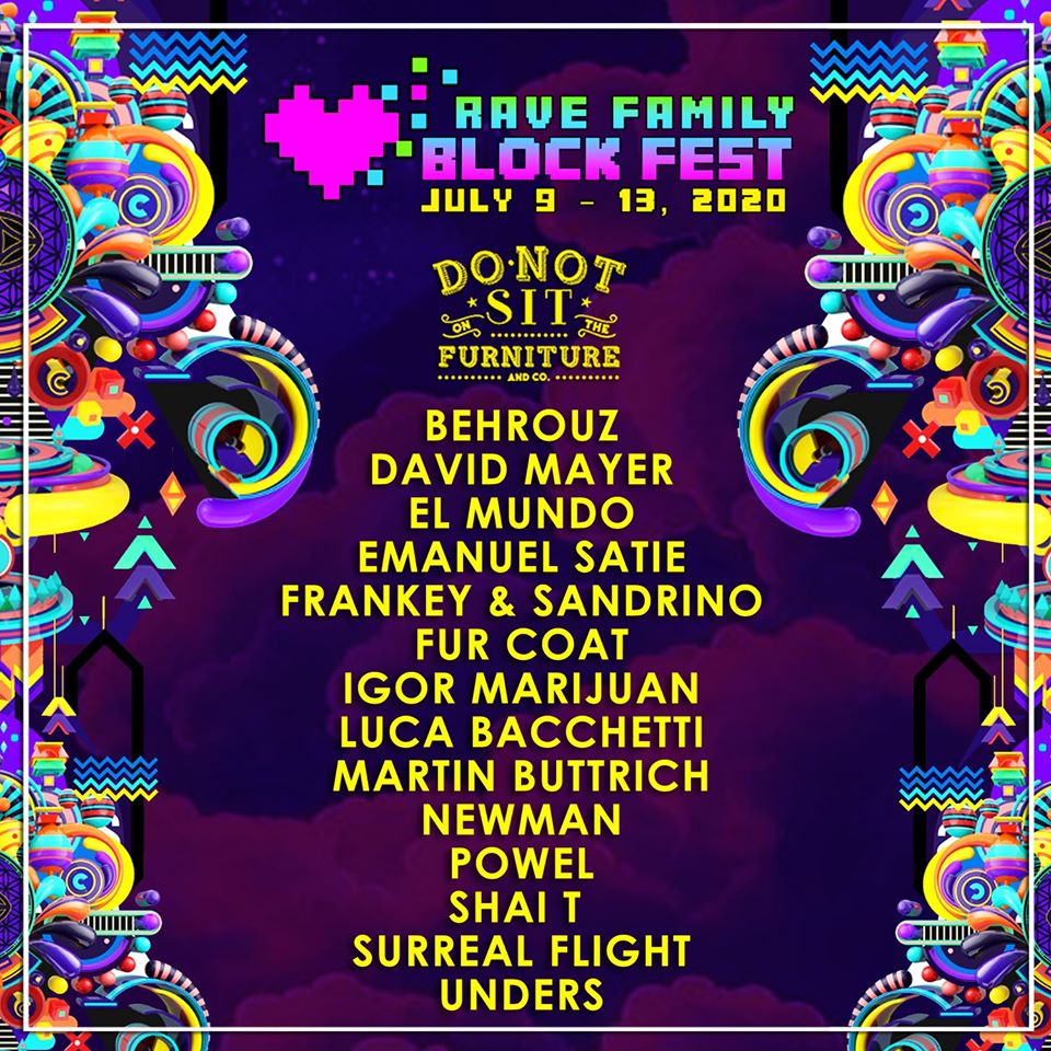 Rave Family Block Fest - Behrouz Presents: Do Not Sit On The Furniture ...