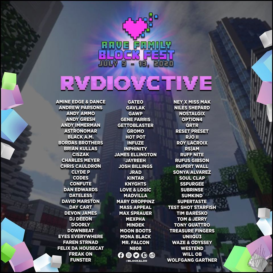 Rave Family Block Fest - RVDIOVCTIVE Set Times | showfomo - livestreams ...