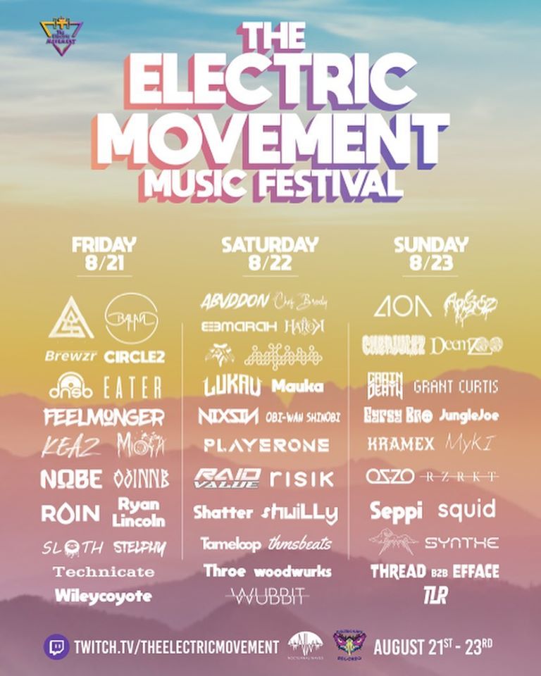 The Electric Movement Music & Arts Festival Set Times | showfomo ...